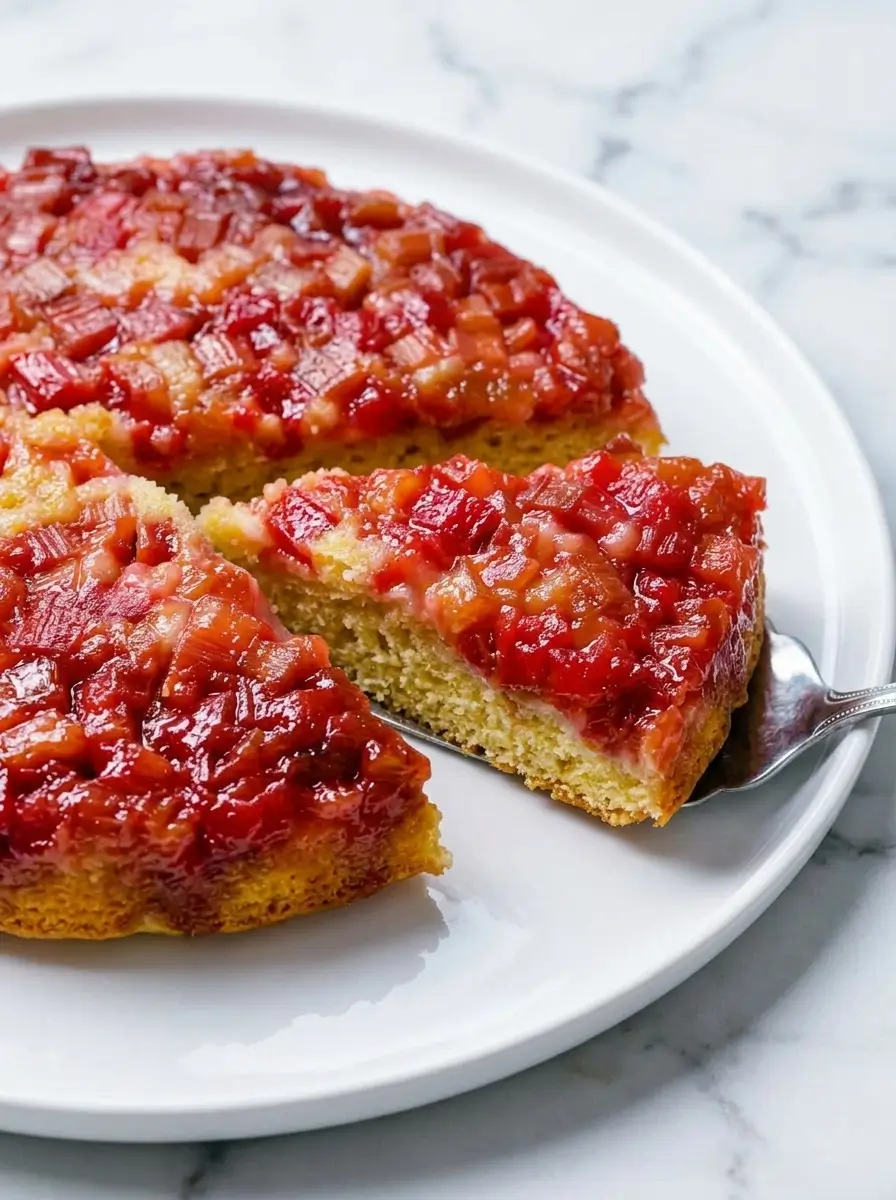 Tart & Sweet Rhubarb Upside-Down Cake You'll Crave - Hidden Recipes