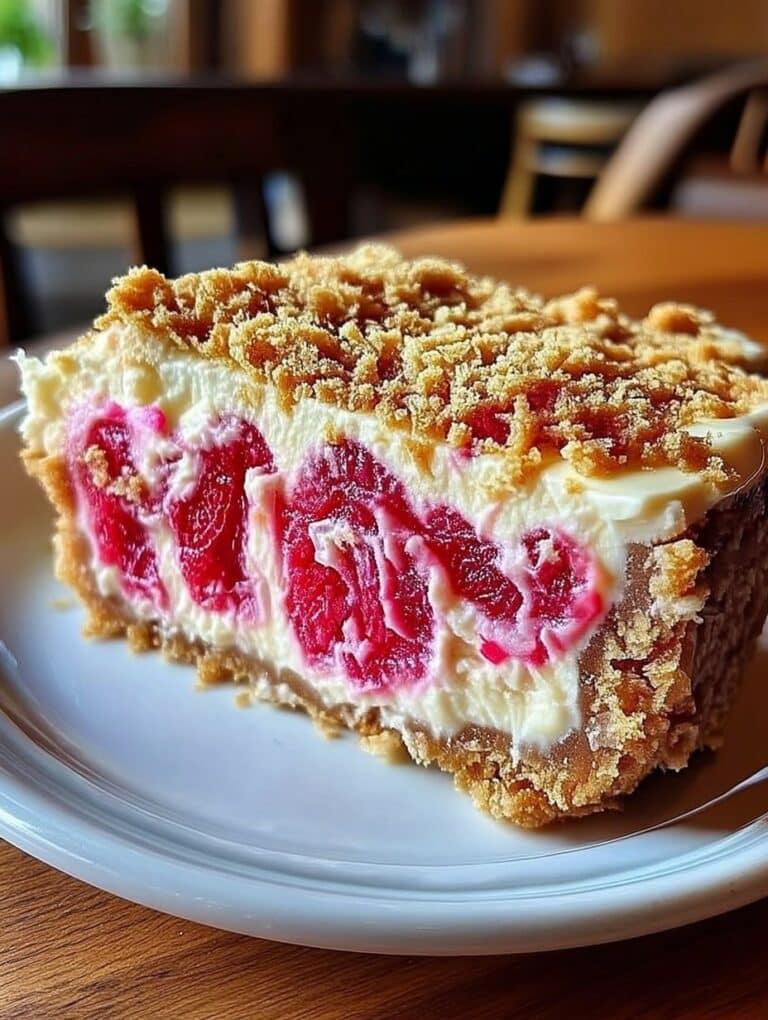 Rhubarb Cheesecake - Hidden Recipes