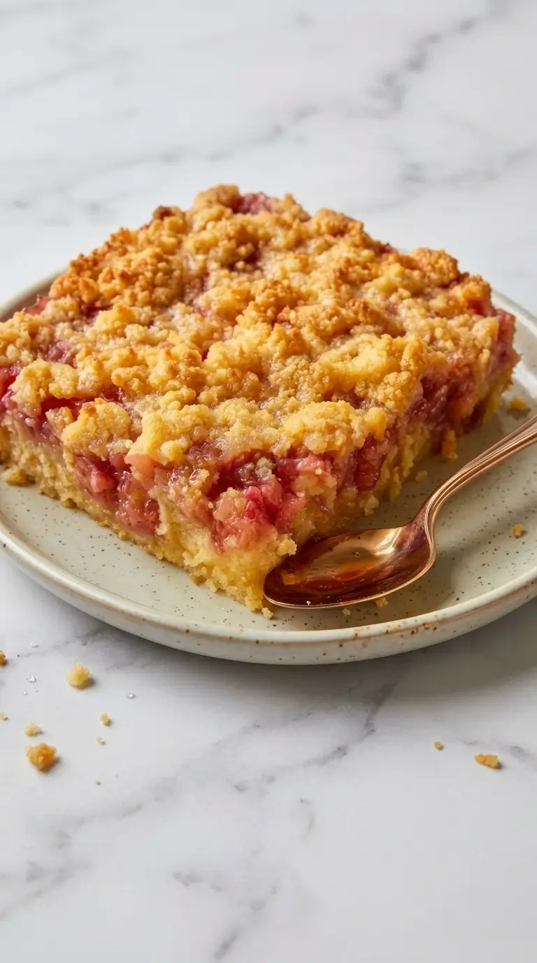 Rhubarb Dump Cake - Hidden Recipes