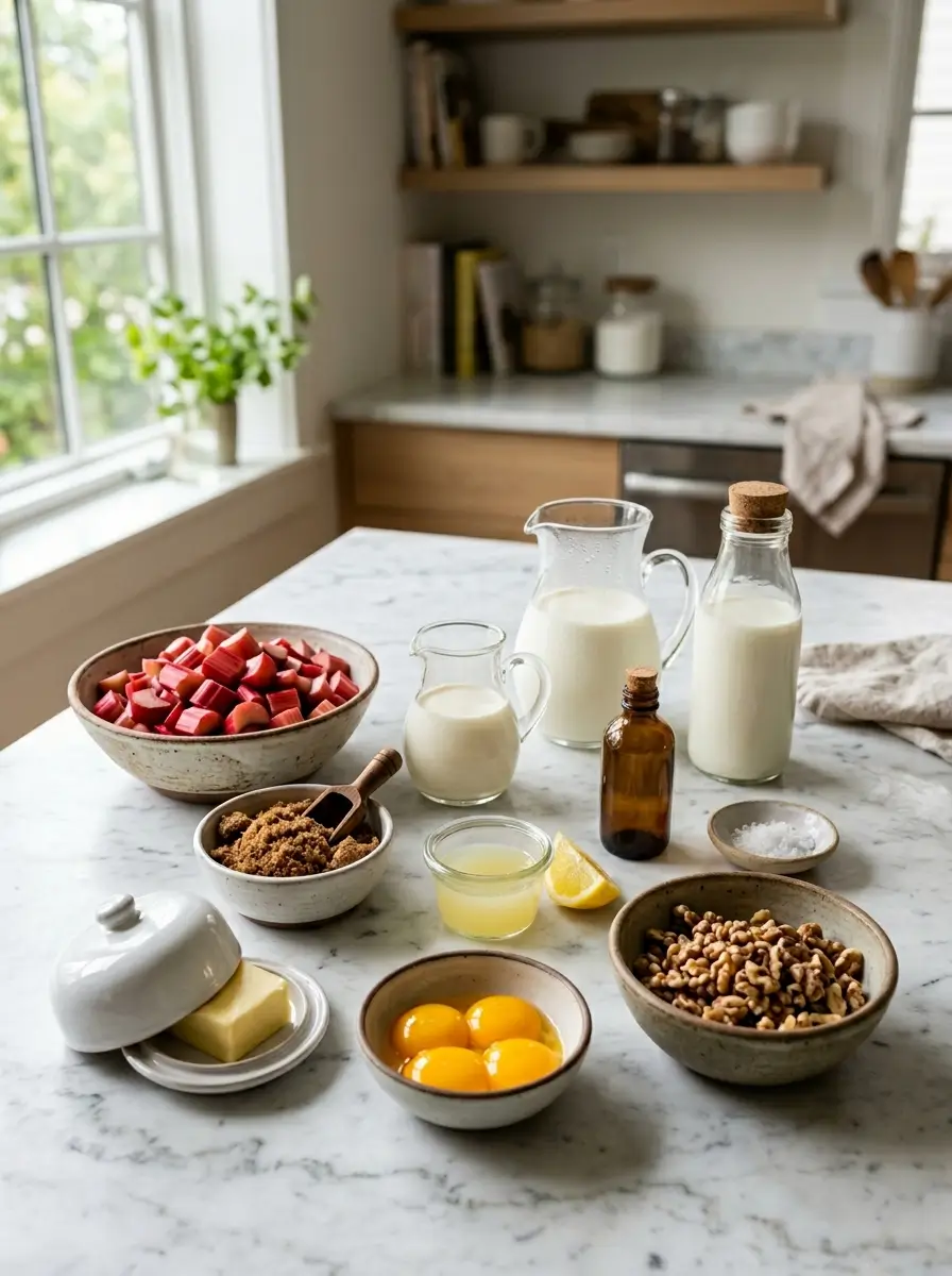 Rhubarb Maple Walnut Ice Cream - Hidden Recipes