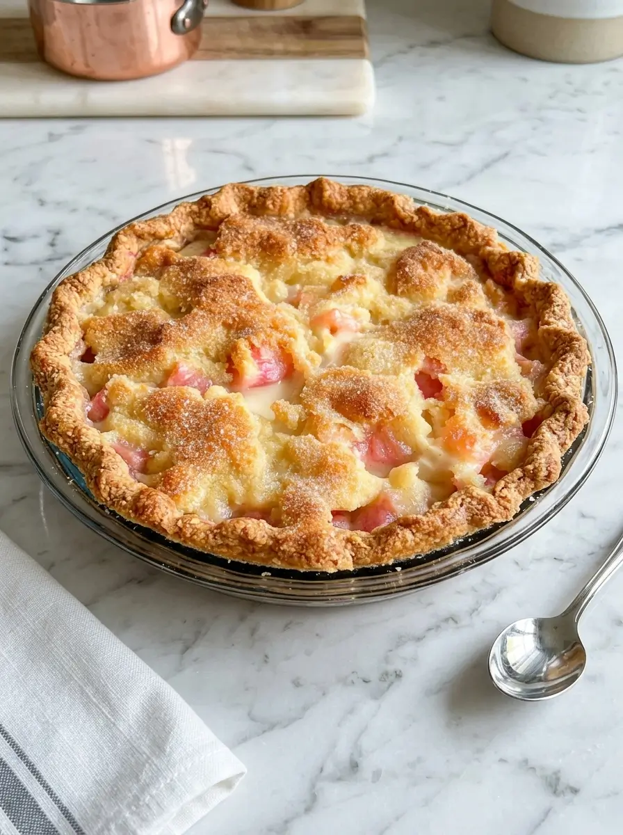 Rhubarb Sour Cream Pie - Hidden Recipes