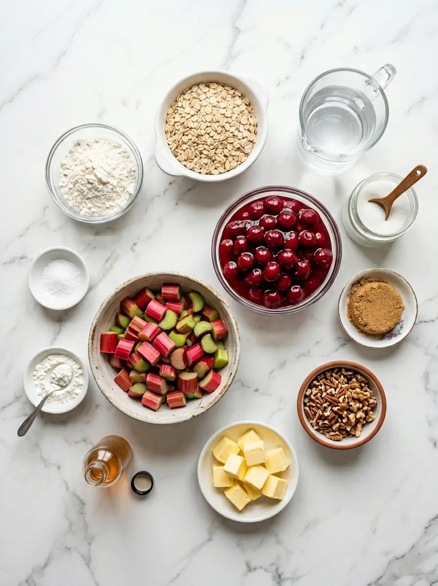 Rhubarb Crumble Jam Bars - Hidden Recipes