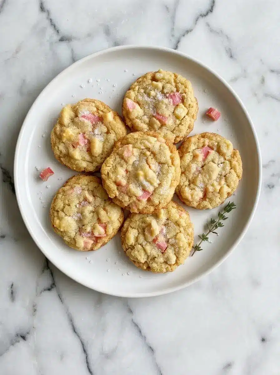 Crispy-Edged Rhubarb Sugar Cookies - Hidden Recipes