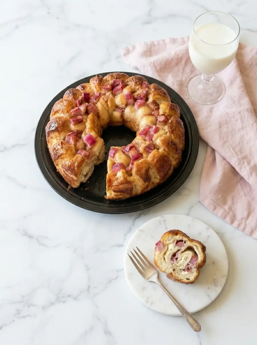 Rhubarb Cream Cheese Monkey Bread - Hidden Recipes