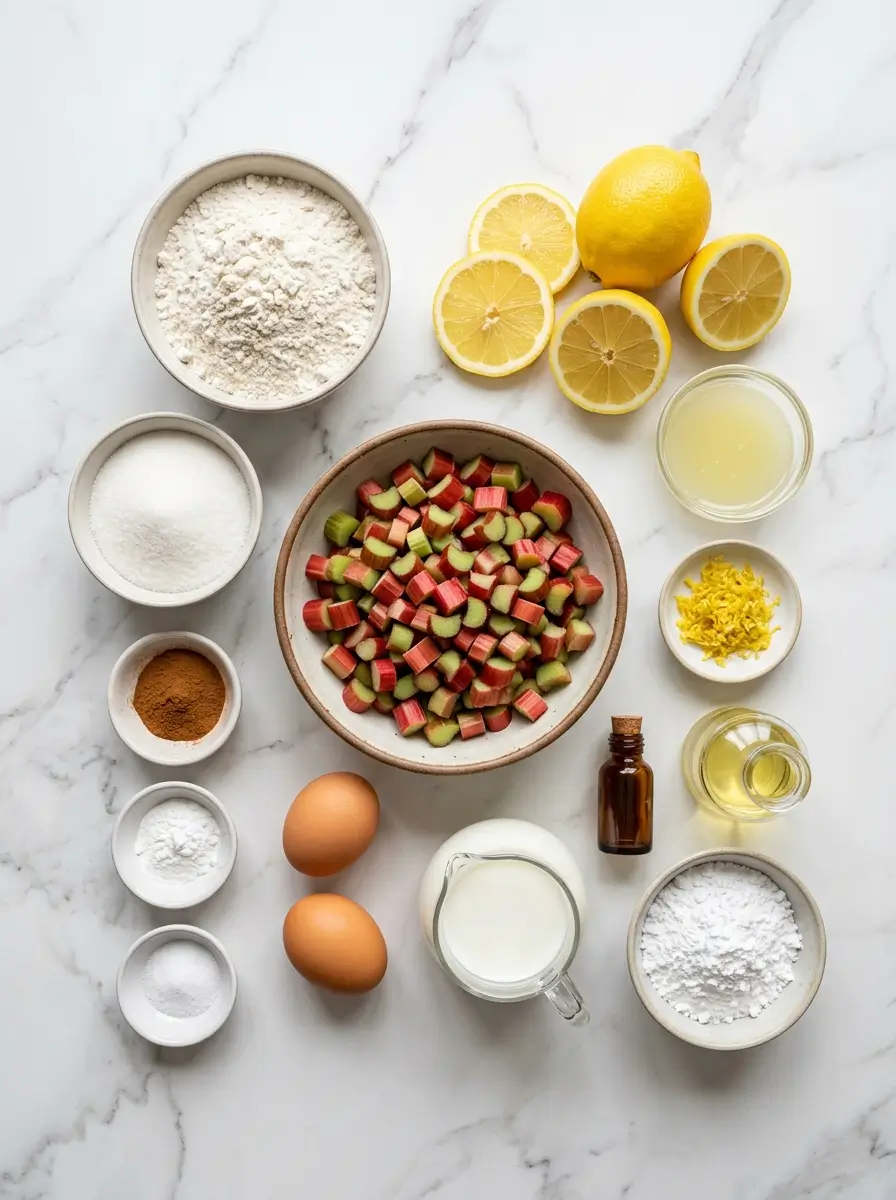 Old-Fashioned Rhubarb Fritter Bites with Lemon Glaze - Hidden Recipes