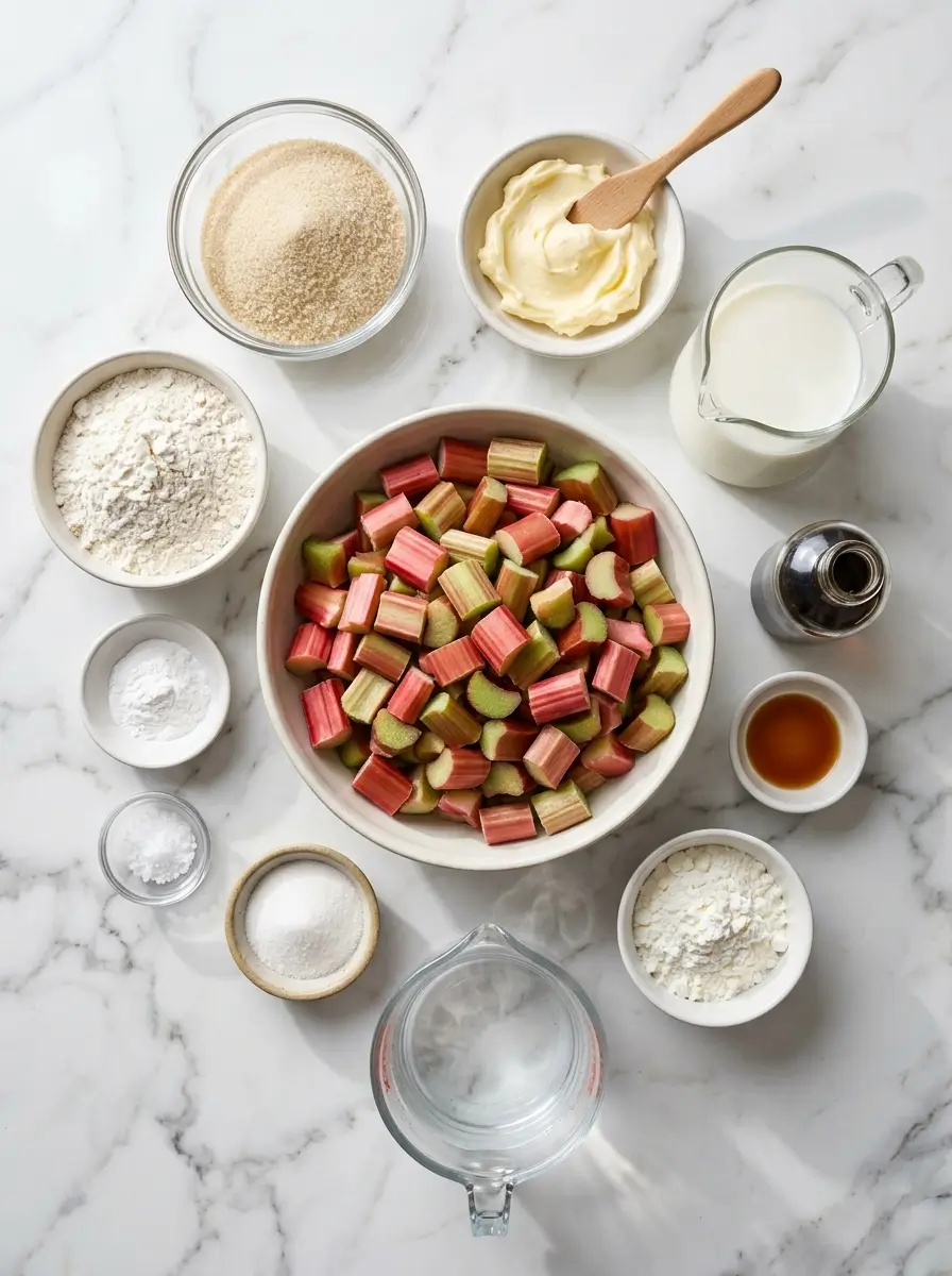 Old Fashioned Rhubarb Pudding Cake - Hidden Recipes